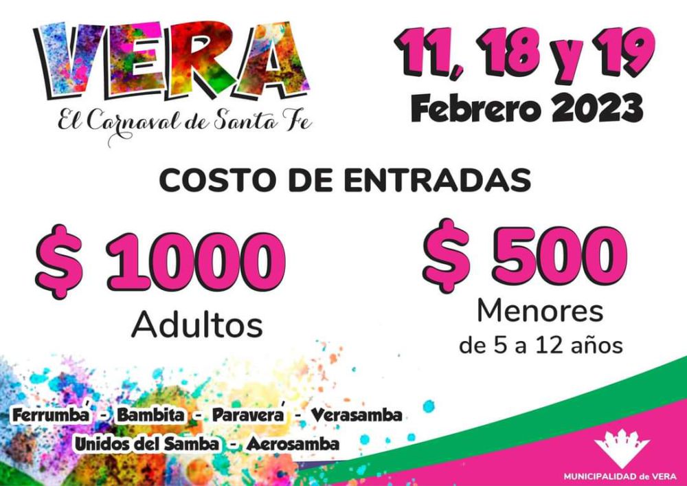 Los Carnavales de Vera comienzan este fin de semana | MalabrigoNoticias ...